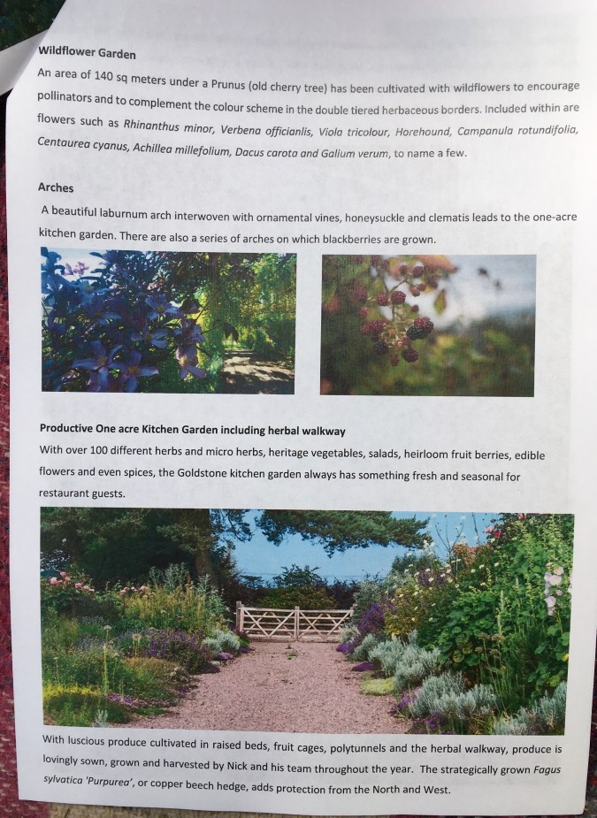 Visit to Goldstone Hall Hotel and Gardens – 7 June 2021 | Bramble Garden